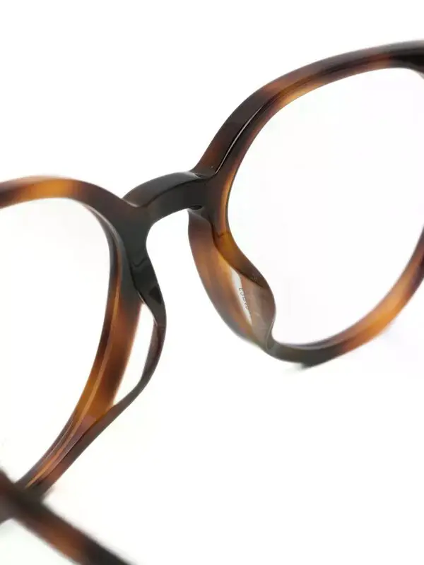 Saint Laurent Tortoiseshell-effect Round-frame Glasses