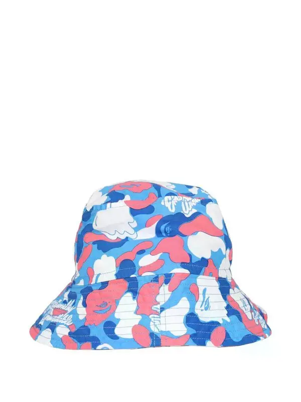 EMOTIONALLY UNAVAILABLE X Bape Aloha Camouflage-print Bucket Hat - Blue