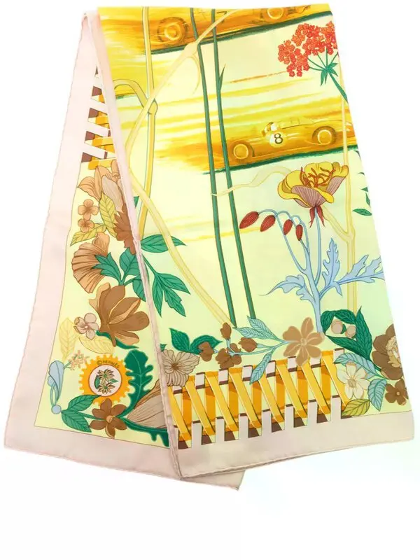 Hermès 1960-1980 Les Bolides Silk Scarf 90 Scarves - Multicolour