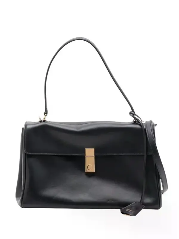 Prada 2019-2026 Large Soft Calf Sound Satchel - Black