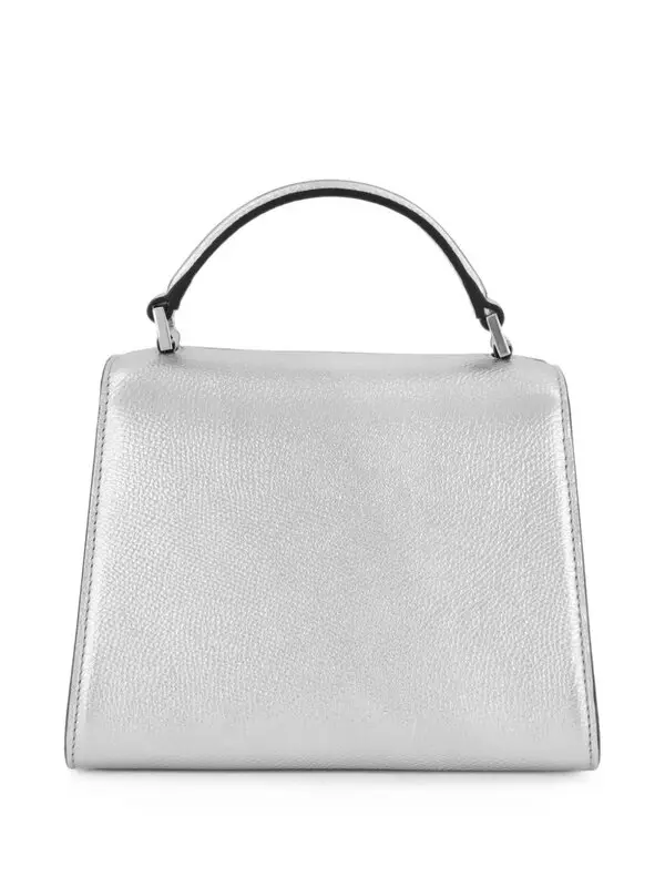 Valentino Garavani Mini Vsling Leather Tote Bag - Silver