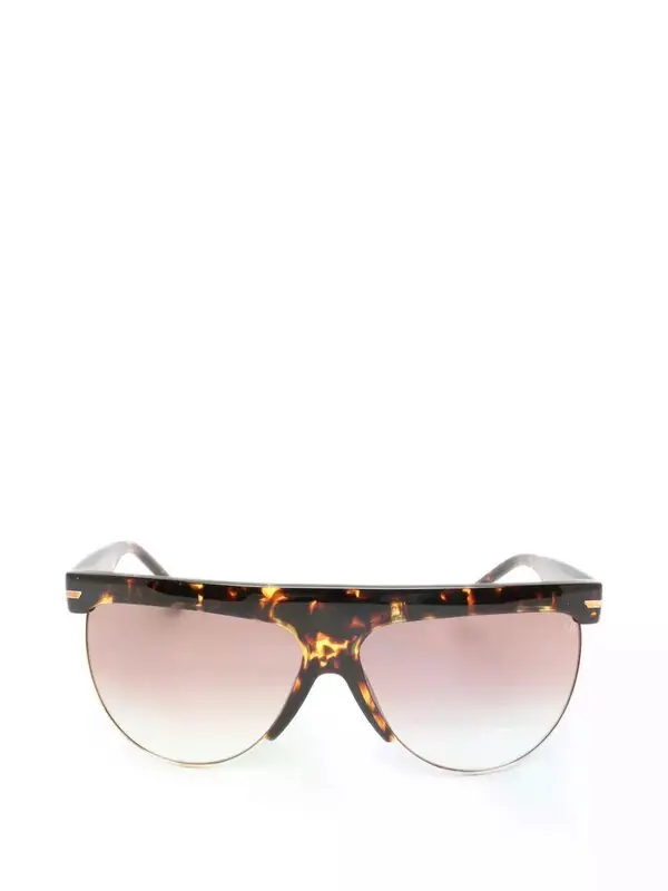 Victoria Beckham Tortoiseshell-effect Geometric-frame Sunglasses