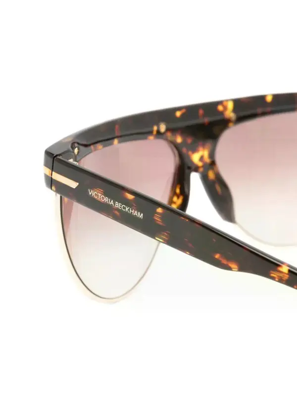 Victoria Beckham Tortoiseshell-effect Geometric-frame Sunglasses