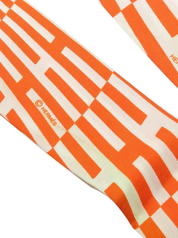 Hermès 2000-2026 Op H Silk Twilly Scarf Scarves