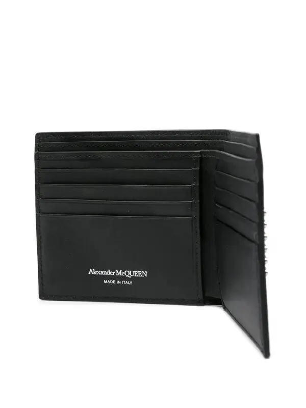 Alexander McQueen Studded Bi-fold Leather Wallet
