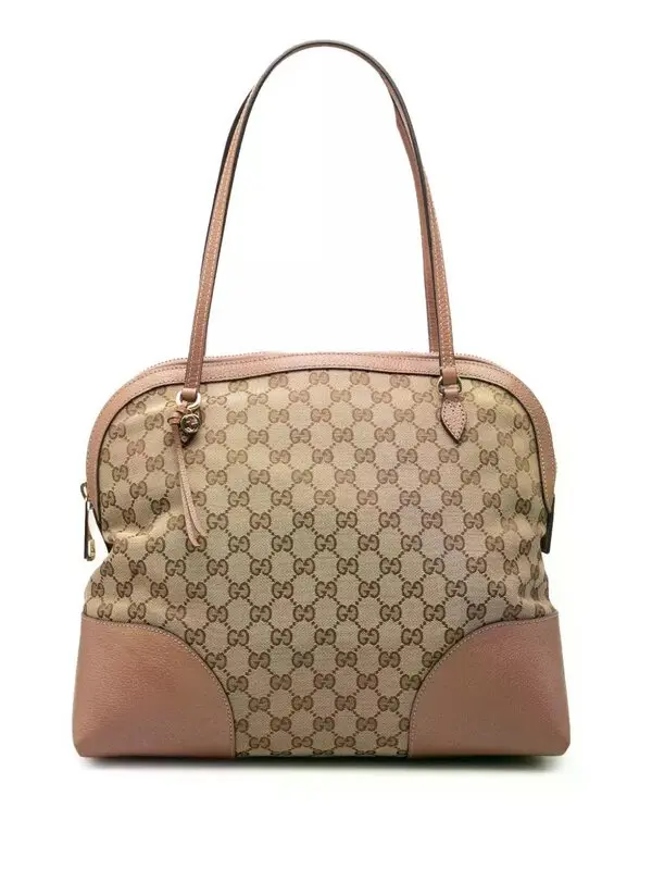 Gucci 2000-2015 Medium Gg Canvas Bree Dome Tote Bag