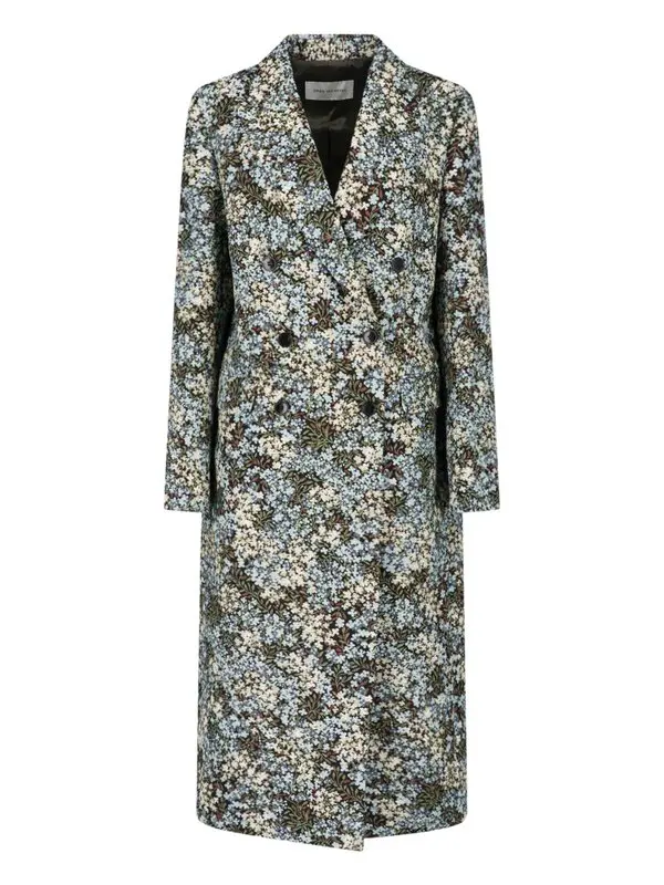 Dries Van Noten Floral Double-breasted Coat