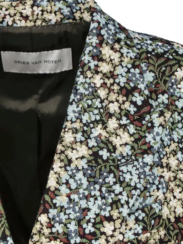 Dries Van Noten Floral Double-breasted Coat