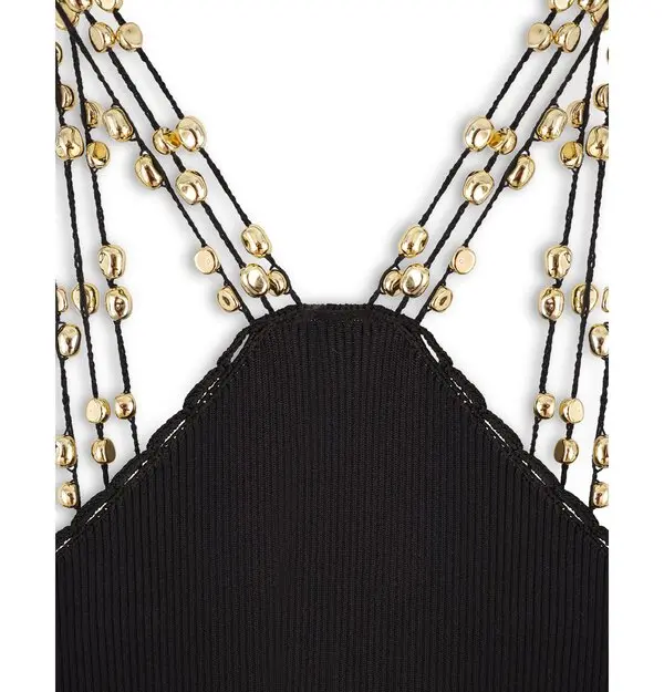 Tresse Strappy Asymmetrical Mixed Media Dress
