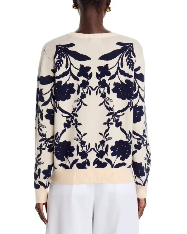 A.REN A. Ren Lyon Printed Crewneck Sweater