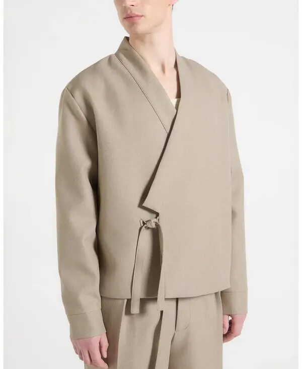 Manière De Voir Robin Wrap Jacket - Beige
