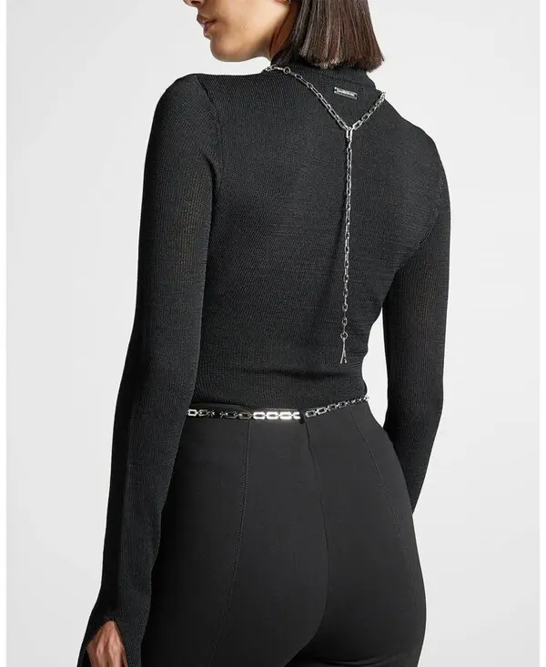 Manière De Voir Contour Knit Bodysuit With Chain