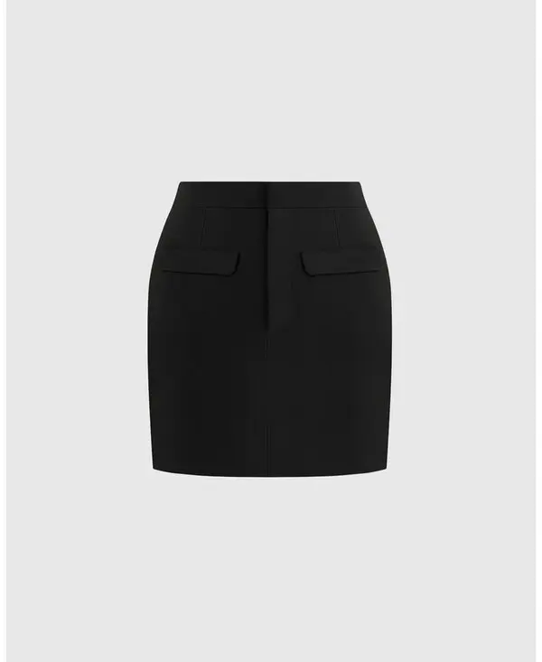 Manière De Voir Josette Tailored Mini Skirt With Braided Trim