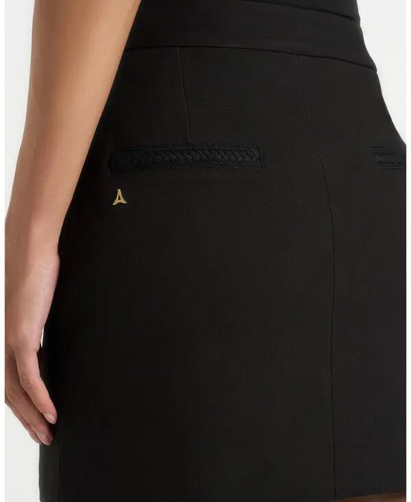 Manière De Voir Josette Tailored Mini Skirt With Braided Trim