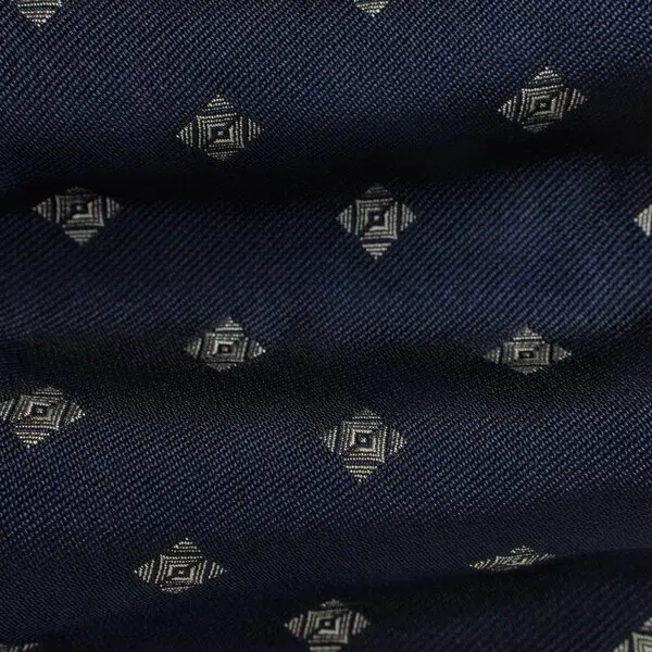Ralph Lauren Diamond-patterned Silk Tie - Navy