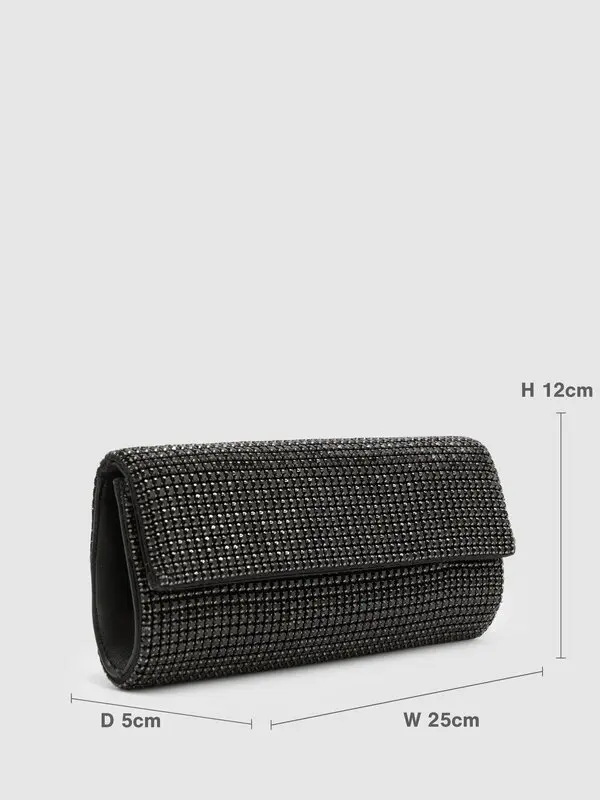 REISS Sadie Crystal Embellished Clutch Bag