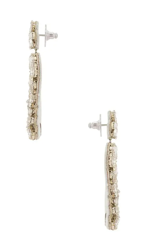 Deepa Gurnani Anushka Earrings In Metallic