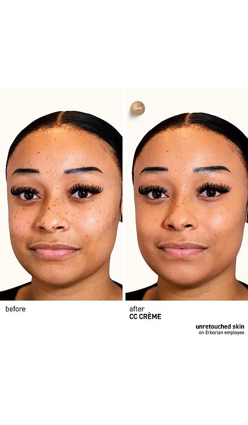 ERBORIAN Travel Cc Cream Color-corrector With Korean 2% Centella Asiatica & Hyaluronic Acid - Sand