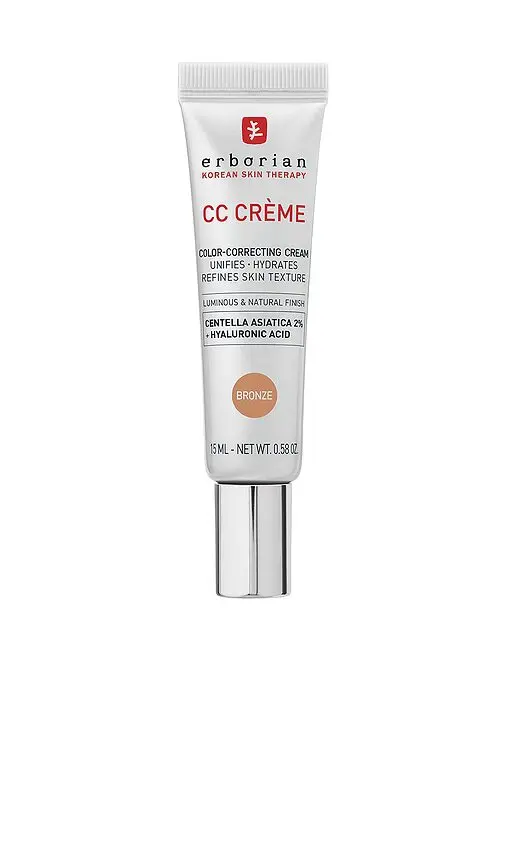ERBORIAN Travel Cc Cream Color-corrector With Korean 2% Centella Asiatica & Hyaluronic Acid - Bronze