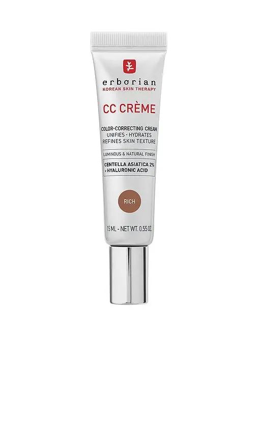 ERBORIAN Travel Cc Cream Color-corrector With Korean 2% Centella Asiatica & Hyaluronic Acid - Rich