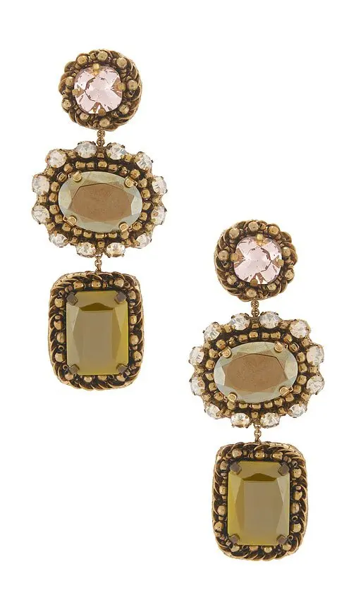Deepa Gurnani Rehman Earring - Olive