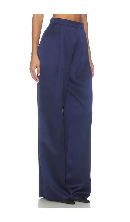 NADINE MERABI Satin Wide Leg Trousers
