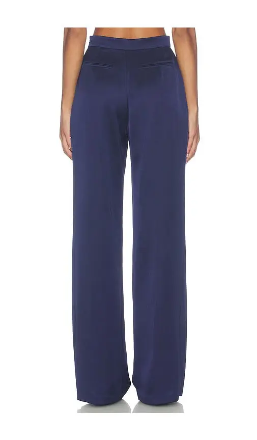 NADINE MERABI Satin Wide Leg Trousers