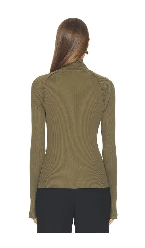 Helmut Lang Shrug Layer Top In Dark Green