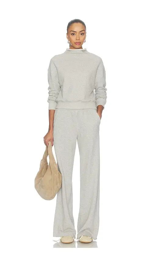 PERFECTWHITETEE Arden Pullover Sweatshirt In Light Grey