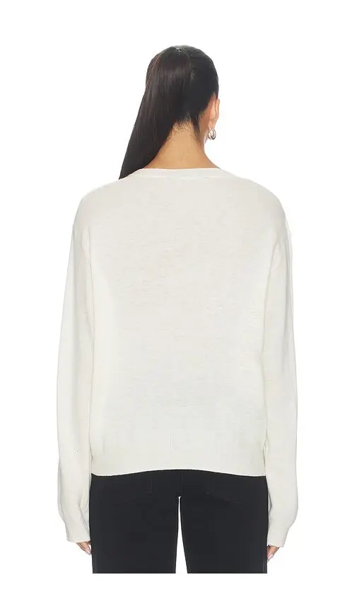 Lioness Olsen V Knit Sweater In White
