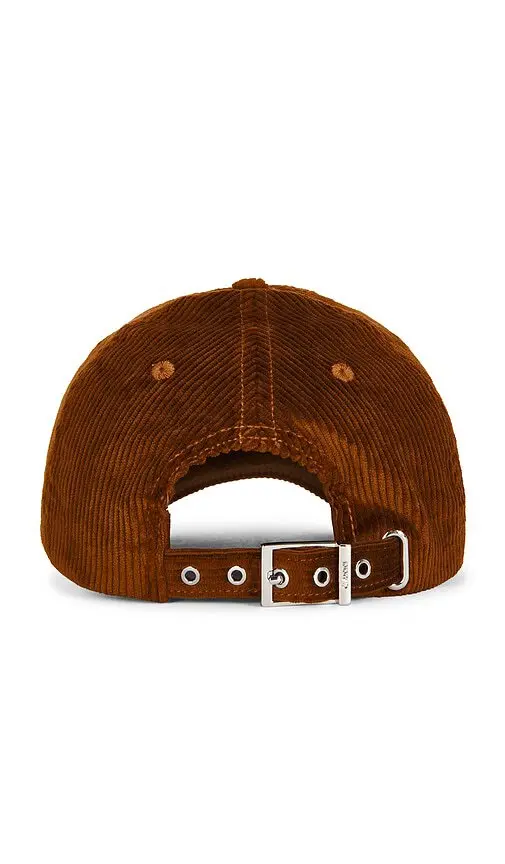 GANNI Corduroy Cap In Brown