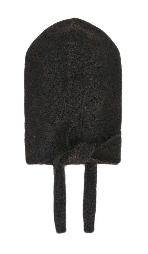 GANNI Brushed Mohair Balaclava In Navy