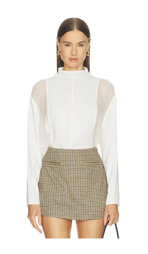 SANS FAFF Mockneck Silkshirt