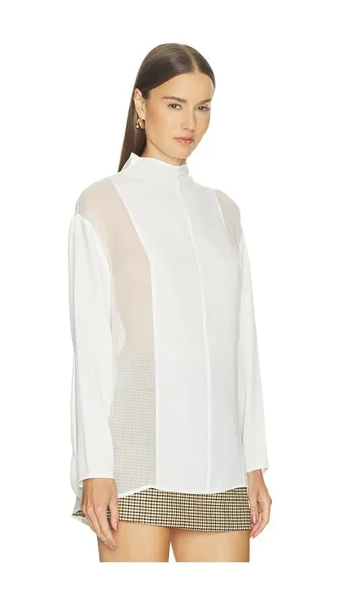 SANS FAFF Mockneck Silkshirt