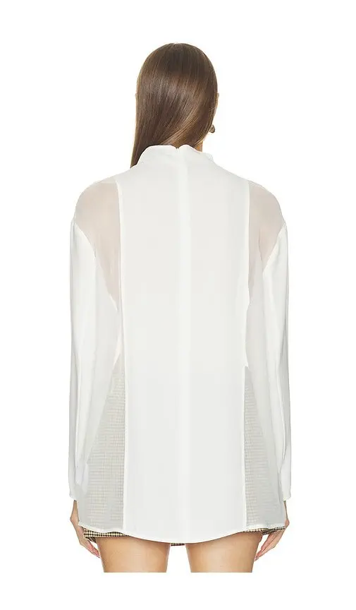 SANS FAFF Mockneck Silkshirt