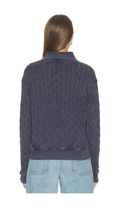 Polo Ralph Lauren Cotton Long Sleeve Polo Knit Collar Polo In Navy