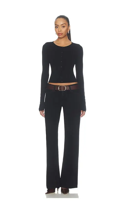 Enza Costa Silk Rib Essential Cardigan