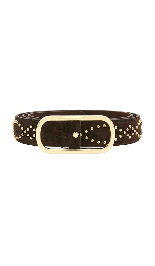 Veronica Beard Studded Loop Belt In Brown