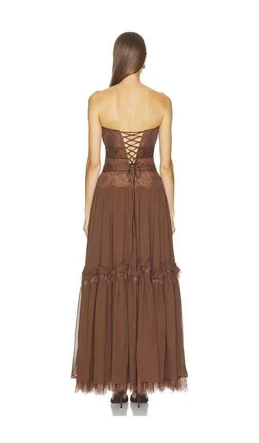 V. CHAPMAN Sloane Dress In Brown