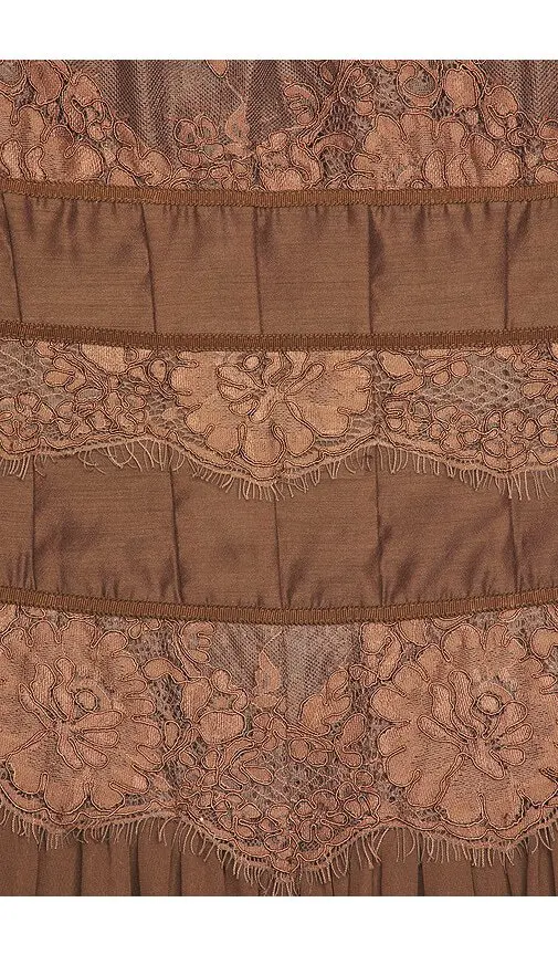 V. CHAPMAN Sloane Dress In Brown