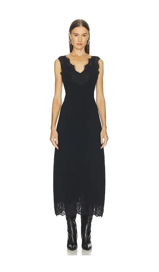 Simkhai Zinnia Sleeveless Midi Dress - Black
