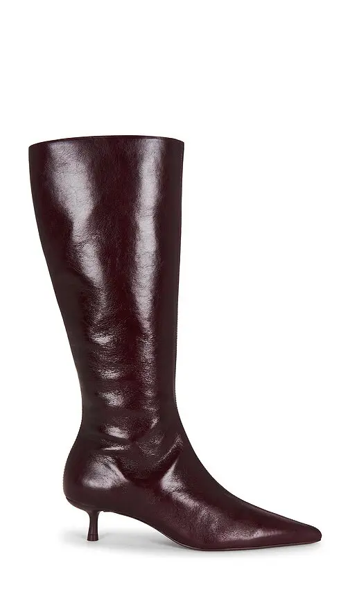 Simkhai Janine Knee High Boot In Burgundy