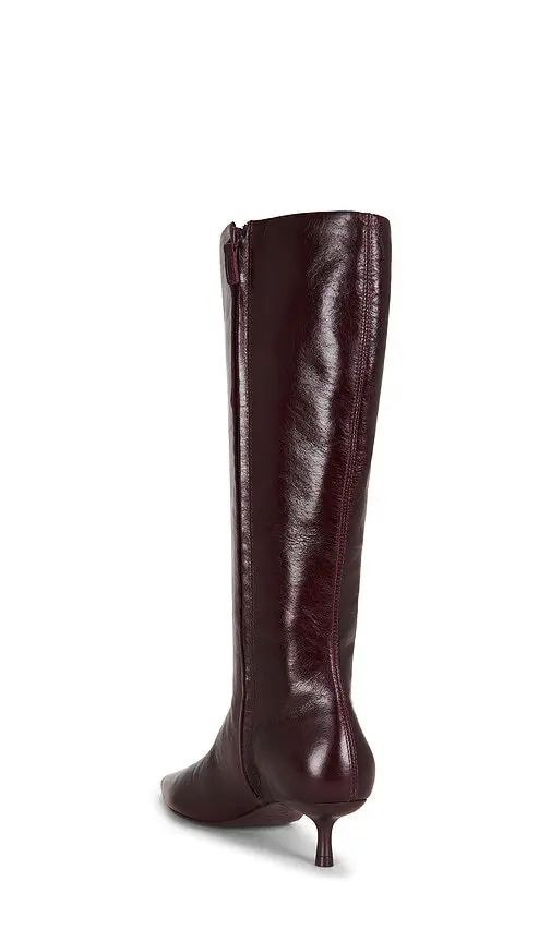 Simkhai Janine Knee High Boot In Burgundy