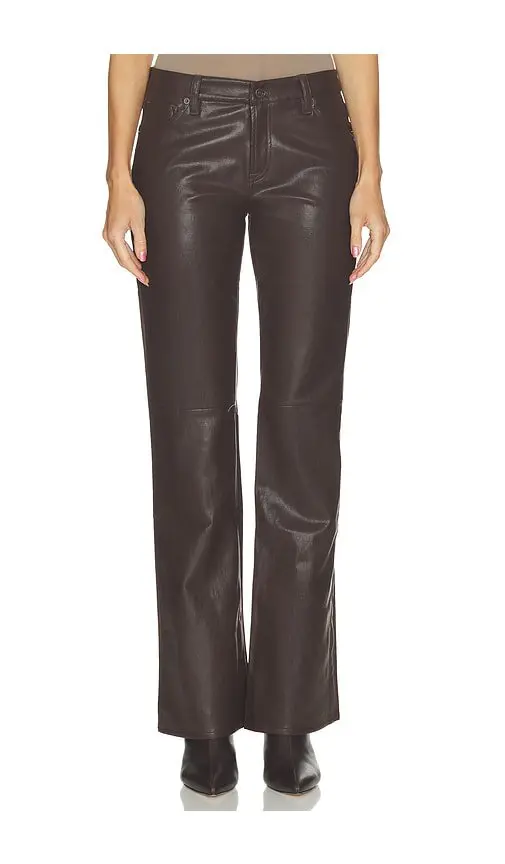Good American Better Than Leather Low Rise Bootcut In Brown