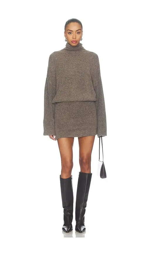 SNDYS. Marlowe Mini Dress In Taupe