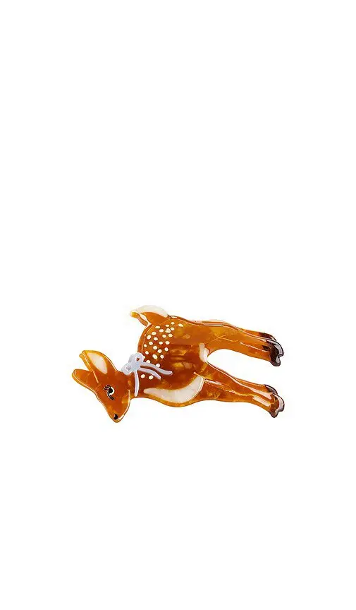 SOLAR ECLIPSE Hand-painted Fawn Claw Hair Clip In Brown - N,a