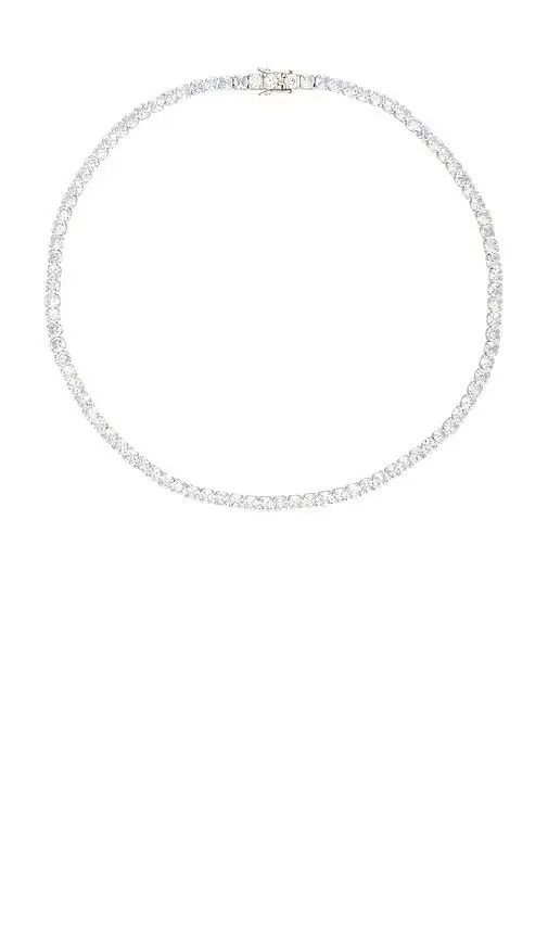 LOVERS AND FRIENDS Tennis Club Necklace In Metallic - Silver