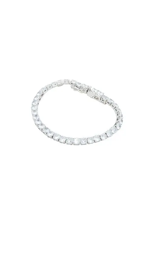 LOVERS AND FRIENDS Tennis Club Bracelet In Metallic - Silver