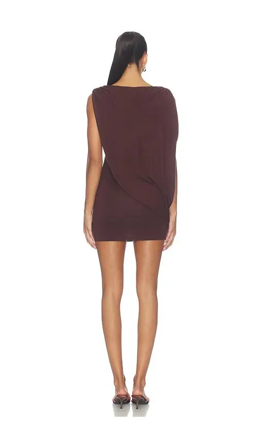 MORE TO COME Annmarie Mini Dress In Brown
