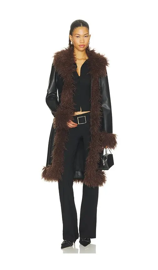 MORE TO COME Athena Shaggy Coat